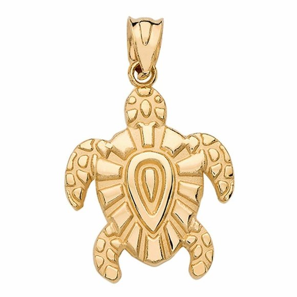 Element Shine | Jewelry | K Solid Gold Tribal Hawaiian Honu Sea Turtle ...